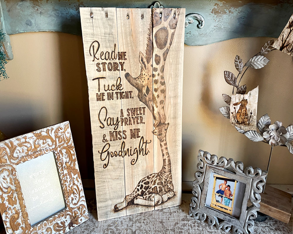 Home & Living :: Home Decor :: Giraffe Nursery Wall Art, Rustic Nursery ...